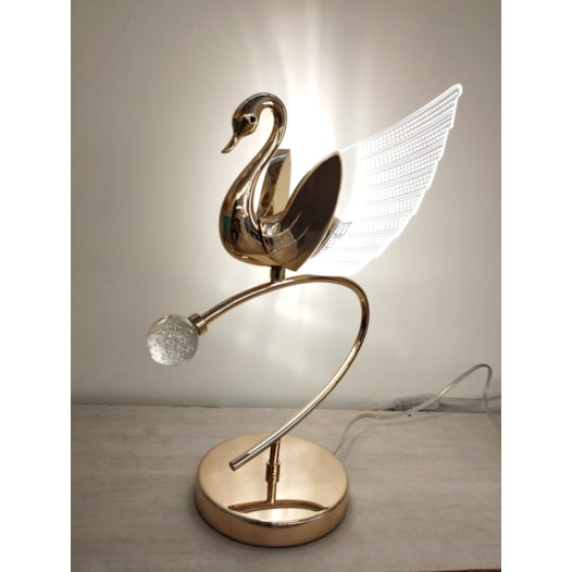 ABAJUR 25×22×39CM 6W 3000K BIVOLT METAL+ACRILICO DOURADO | SINDORA ...