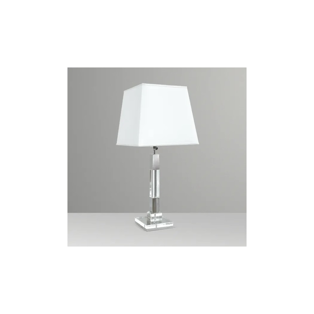 ABAJUR QUADRADO ACRILICO CRISTAL LATÃO | GOLDEN-ART M677LT - Belluce