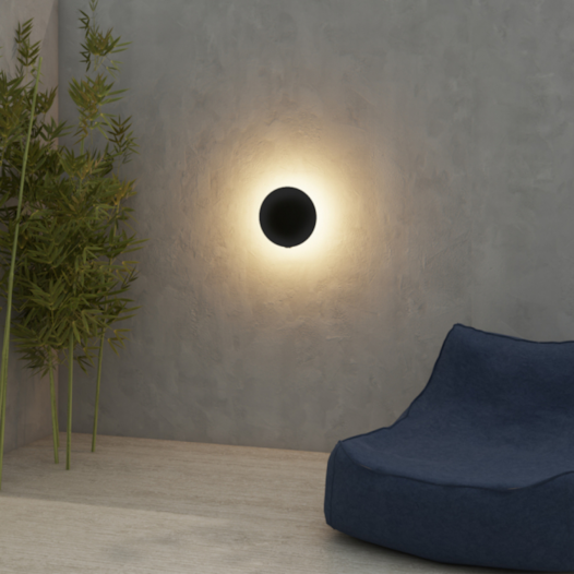 ARANDELA DE PAREDE LED ECLIPSE REDONDO 3000K 12W 220V Ø32X6CM METAL | BELLA ITALIA AR16901-220 ...