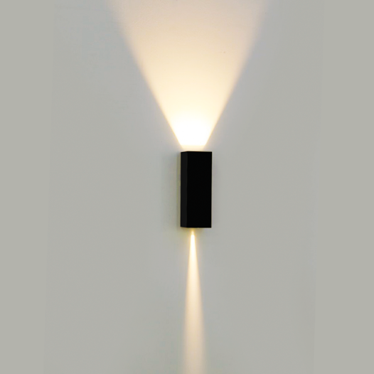 ARANDELA DE PAREDE LED TYNN RETANGULAR FACHO DUPLO AJUSTÁVEL 3000K 5W BIVOLT PRETO | NORDECOR ...