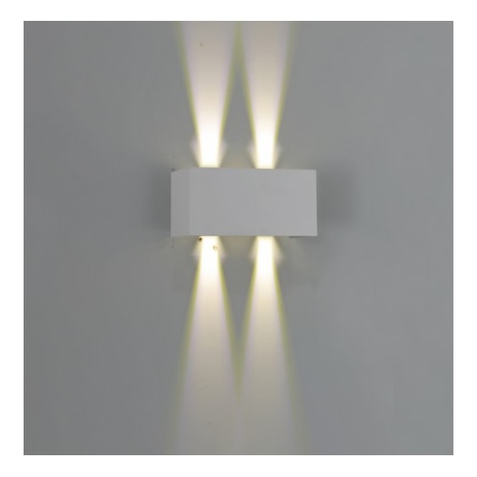 ARANDELA LED DOBBE RETANGULAR FACHO DUPLO DIRECIONÁVEL EXTERNO 3000K 12W BIVOLT 10X20X6CM ...