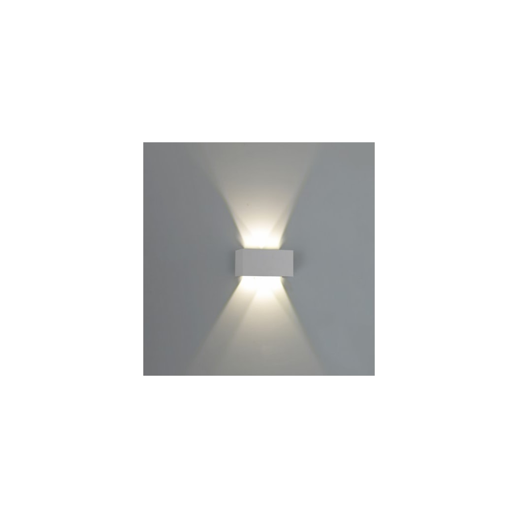 ARANDELA LED DOBBE RETANGULAR FACHO DUPLO DIRECIONÁVEL EXTERNO 3000K 12W BIVOLT 10X20X6CM ...