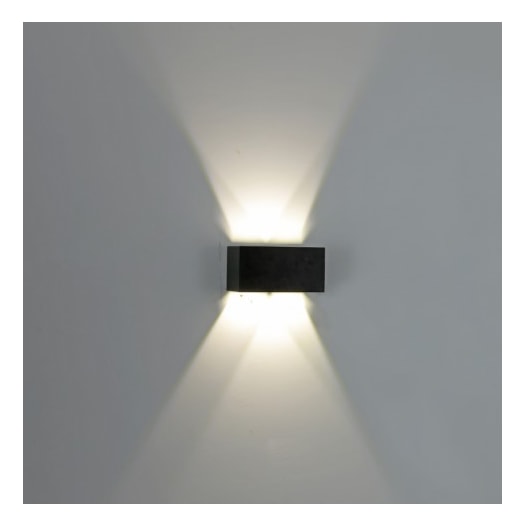 ARANDELA LED DOBBE RETANGULAR FACHO DUPLO DIRECIONÁVEL EXTERNO 3000K 12W BIVOLT 10X20X6CM ...