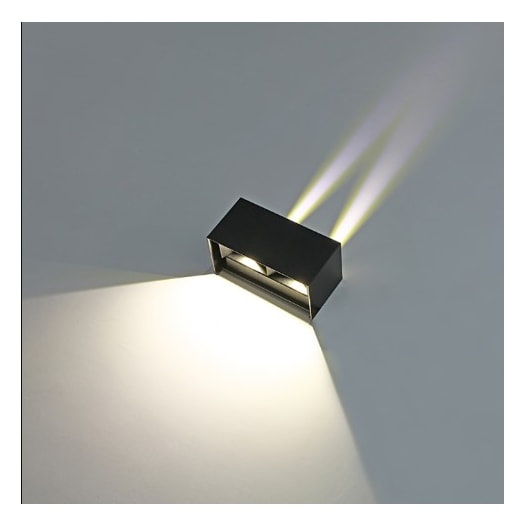 ARANDELA LED DOBBE RETANGULAR FACHO DUPLO DIRECIONÁVEL EXTERNO 3000K 12W BIVOLT 10X20X6CM ...