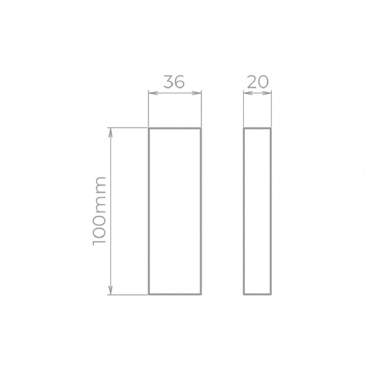 ARANDELA LED WALL MINI RETANGULAR FACHO DUPLO ABERTO E FECHADO EXTERNO 3000K 5W BIVOLT 10X3 ...