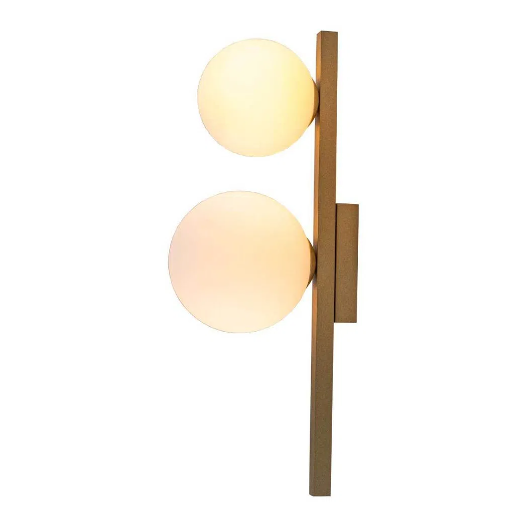 ARANDELA ORBIT 40X12X16CM ALUMÍNIO E VIDRO DOURADO | STUDIOLUCE WHITE ARH1535DO - Belluce