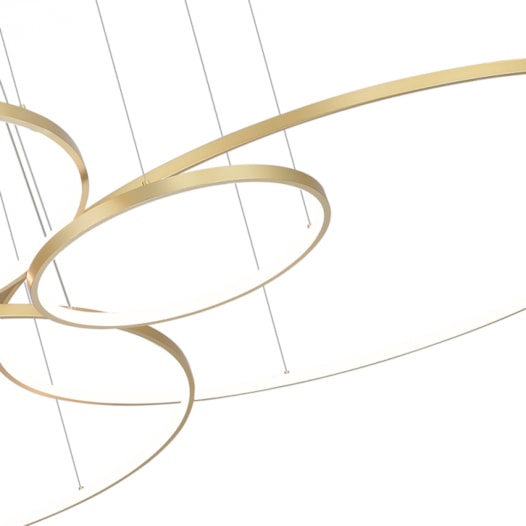 CONJUNTO DE PENDENTES LED DAIRE 3000K 189W BIVOLT Ø200X500CM ALUMÍNIO ...