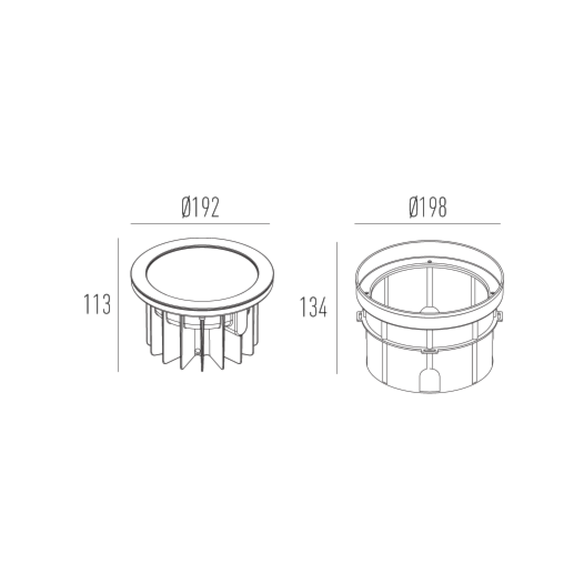 EMBUTIDO DE SOLO CHÃO LED FLAT IN REDONDO COM ANTI-OFUSCANTE EXTERNO PRETO TEXTURIZADO IRC>80 ...