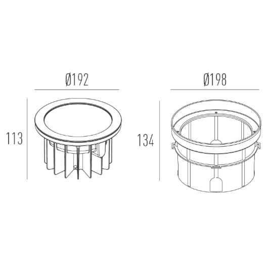 EMBUTIDO DE SOLO CHÃO LED FLAT IN REDONDO COM ANTI-OFUSCANTE EXTERNO PRETO TEXTURIZADO IRC>80 ...