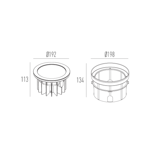 EMBUTIDO DE SOLO CHÃO LED FLAT IN REDONDO PRETO TEXTURIZADO IRC>80 25W 2700K | INTERLIGHT 3653 ...