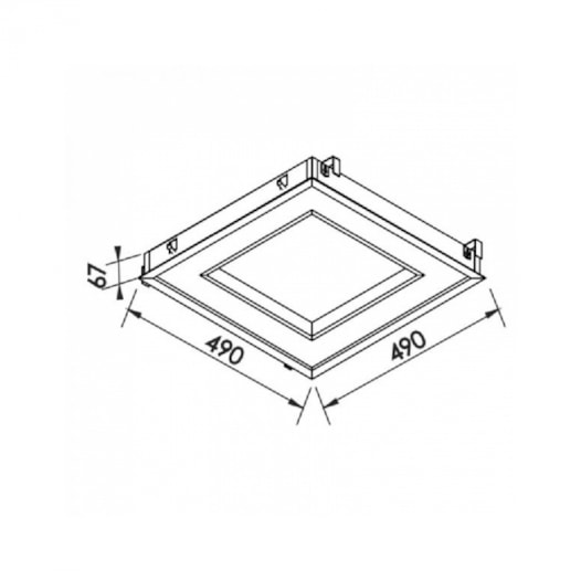 EMBUTIDO NEW CHESS LED 33,6W 3000K 127/220V 49X49X6,7CM | NEWLINE ...