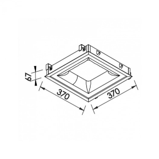 EMBUTIDO NEW MASSU LED 25,2W 4000K 127/220V 37X37X6,7CM | NEWLINE ...
