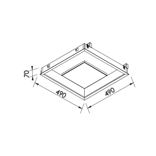 EMBUTIDO NEW PICTURE LED 16,8W 3000K 127/220V 49X49X7CM | NEWLINE ...