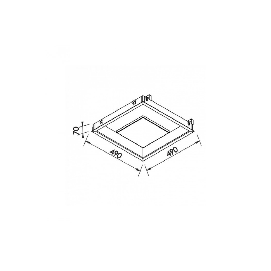 EMBUTIDO NEW PICTURE LED 16,8W 4000K 127/220V 49X49X7CM | NEWLINE ...