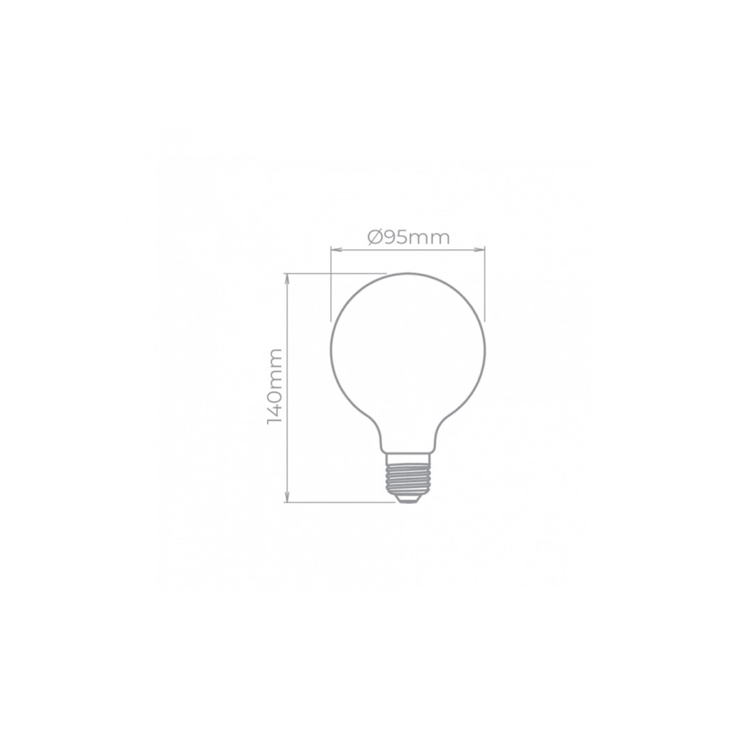 LÂMPADA G95 BALLOON MILKY FILAMENTO 7W 2700K BIVOLT | STELLA STH20216 ...