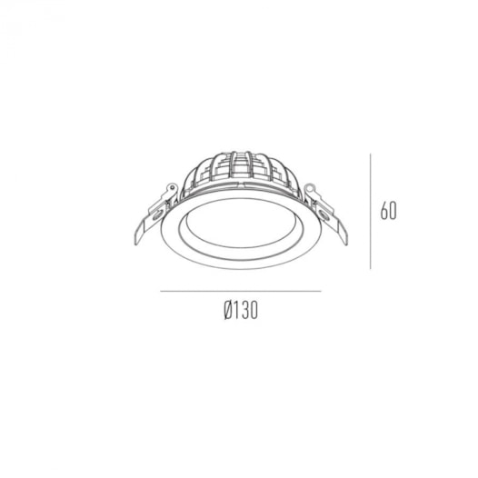LUMINÁRIA DE EMBUTIR LED SKY REDONDO BIVOLT BRANCO IRC>80 10W 3000K | INTERLIGHT 1510-W - Belluce