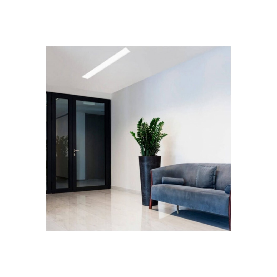 LUMINÁRIA DE EMBUTIR LED SLIM II RETANGULAR 3000K 32W BIVOLT 117X12,6X7 ...