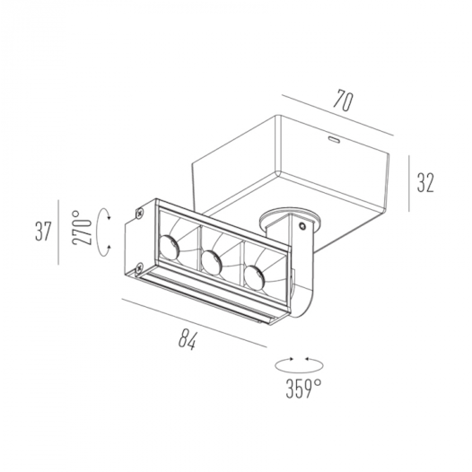 LUMINÁRIA DE SOBREPOR LED PICCO IRC 90 2700K 7W BIVOLT IRC>90 7W 2700K | INTERLIGHT 2583-FE-S ...