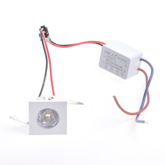 MINI SPOT LED ELYSA QDR 1W 3000K BRANCO | NORDECOR 6000 - Belluce