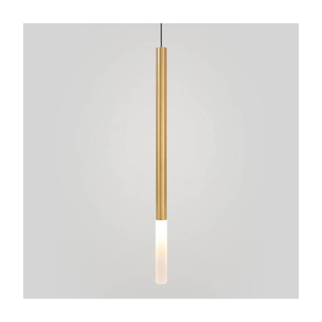 PENDENTE PIPE BILLET SLIM CILÍNDRICO HALOPIN 55XØ2,5CM METAL E ACRÍLICO ...