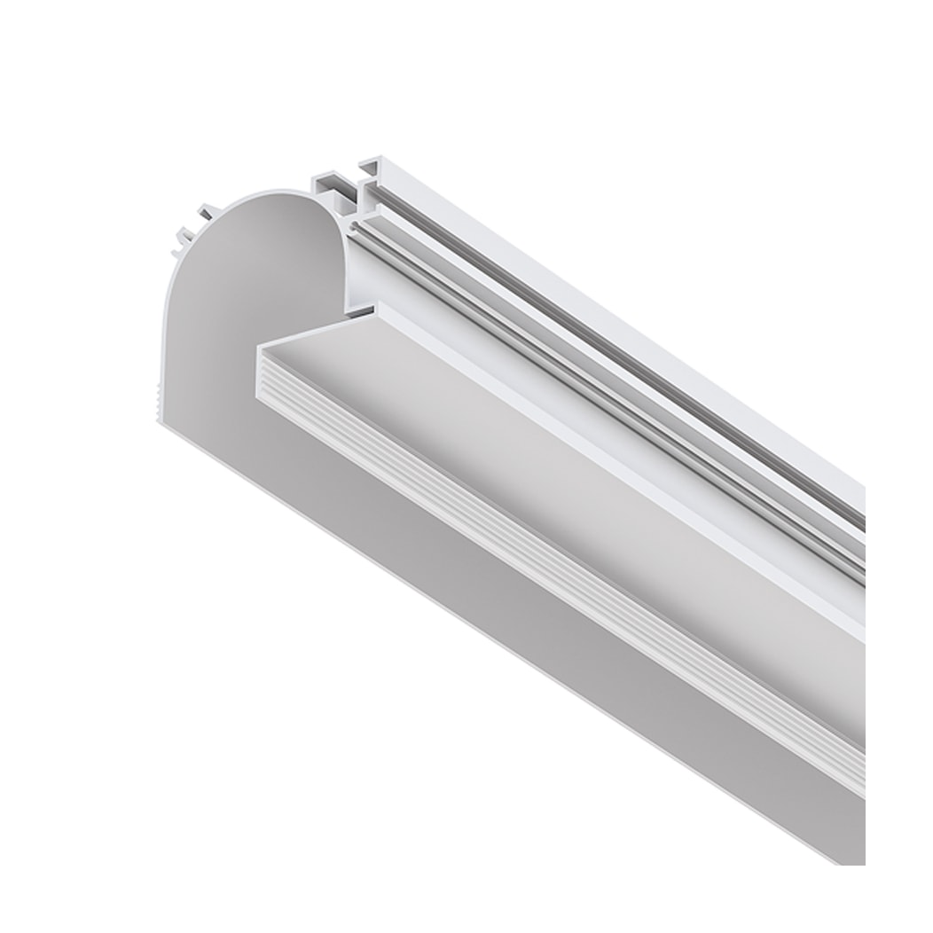 PERFIL DE EMBUTIR LED P/ DRYWALL 11W/M 12V ALUMÍNIO BRANCO | MISTERLED ...