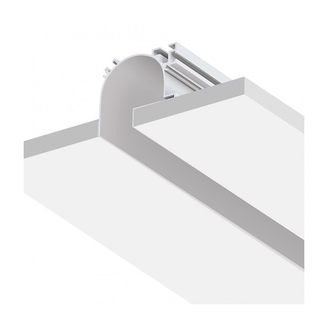 PERFIL DE EMBUTIR LED P/ DRYWALL 19W/M 12V ALUMÍNIO BRANCO | MISTERLED ...