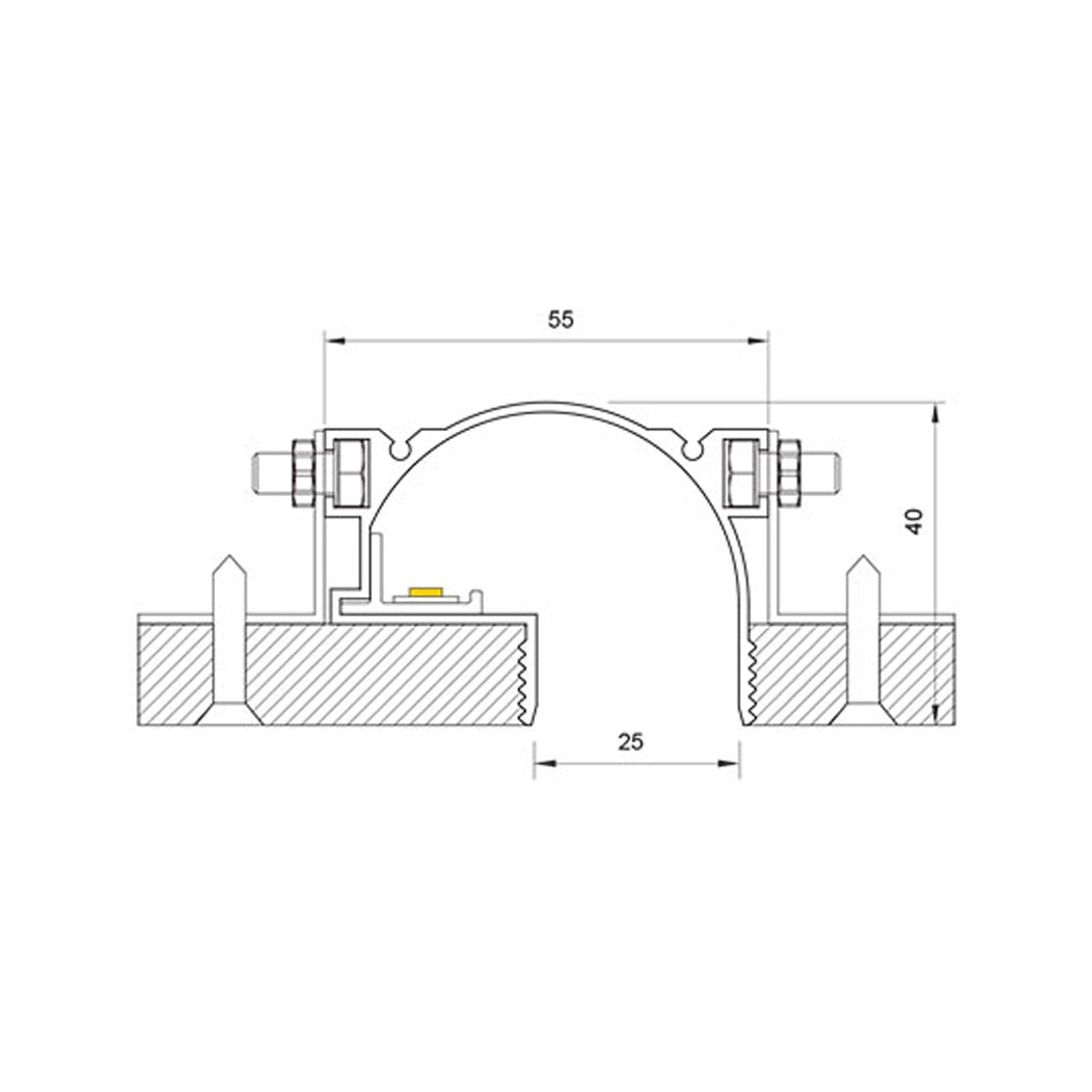PERFIL DE EMBUTIR LED P/ DRYWALL 20W/M 12V ALUMÍNIO BRANCO | MISTERLED ...