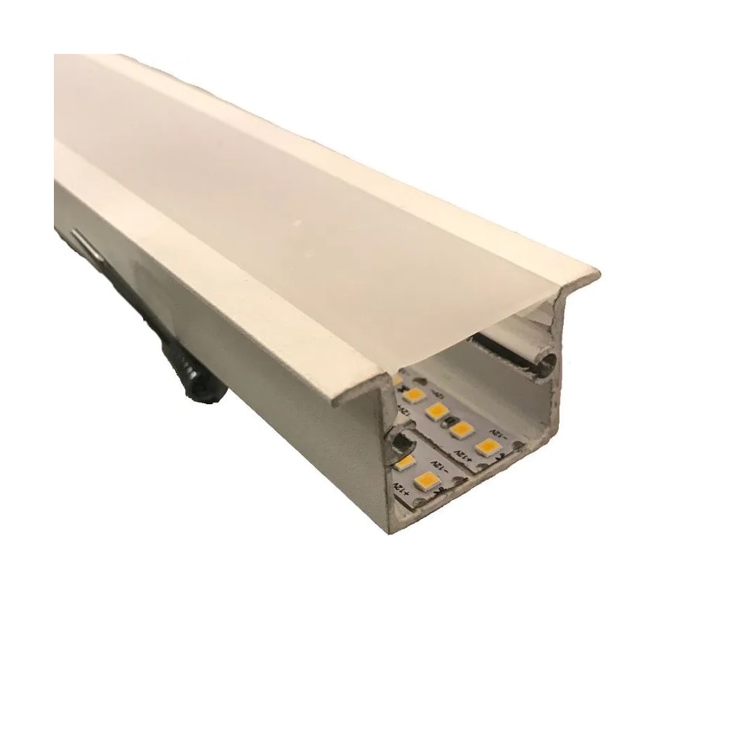 PERFIL DE LED EMBUTIR POLO ILUMINAÇÃO DIRETA 200CM 45X2000X27MM | USINA ...