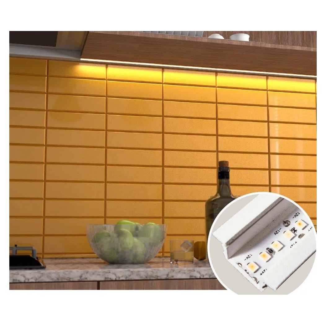 PERFIL DE LED EMBUTIR WOOD ILUMINAÇÃO DIRETA 200CM 28X2000X11MM | USINA ...