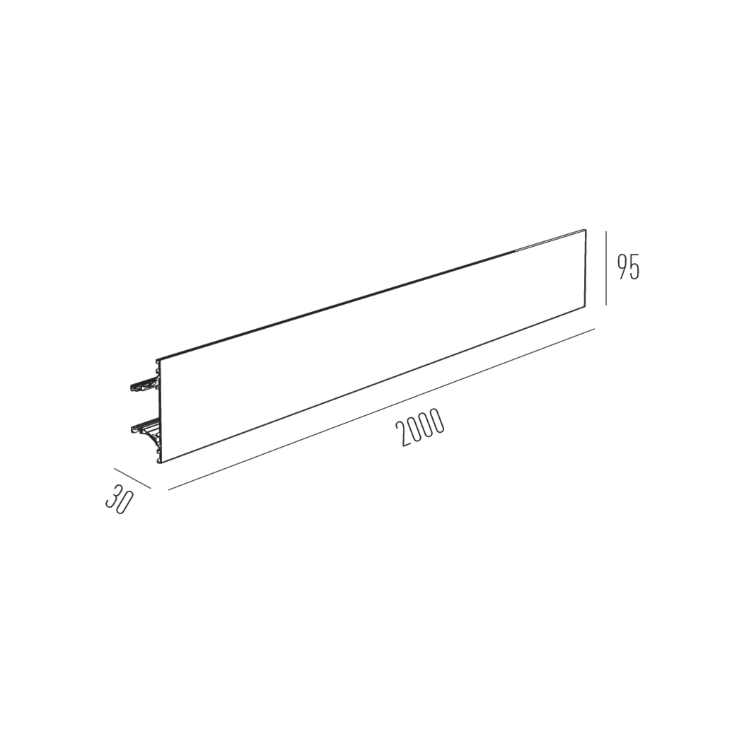 PERFIL DE SOBREPOR SERENA LINEAR ALUMÍNIO | INTERLIGHT ACS.9012 - Belluce