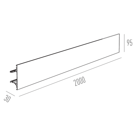 PERFIL DE SOBREPOR SERENA LINEAR ALUMÍNIO | INTERLIGHT ACS.9012 - Belluce