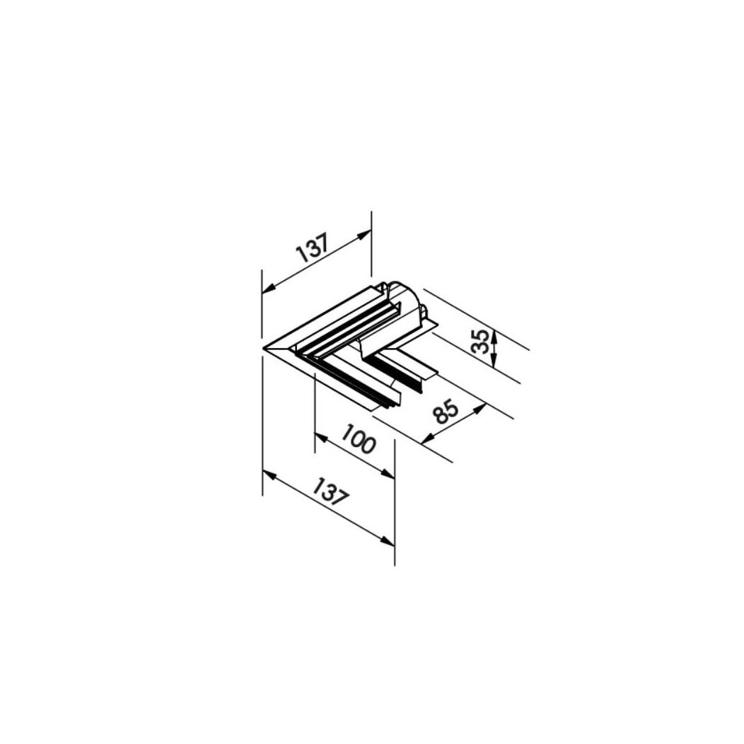 PERFIL LINEAR LINE UP CURVA PERFIL LINEAR EMBUTIR
