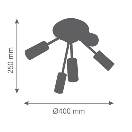 PLAFON DE SOBREPOR CHRONOS P REDONDO Ø40CM METAL | TKS 50056/50057 ...