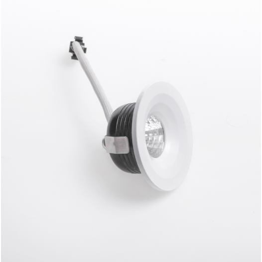 SPOT DE EMBUTIR LED ELYSA REDONDO MINI 3000K 3W BIVOLT BRANCO ...