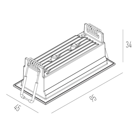 SPOT DE EMBUTIR LED PICCO HOME RETANGULAR COM BORDA 3 FOCOS 12º IRC>90 7W 2700K | INTERLIGHT ...