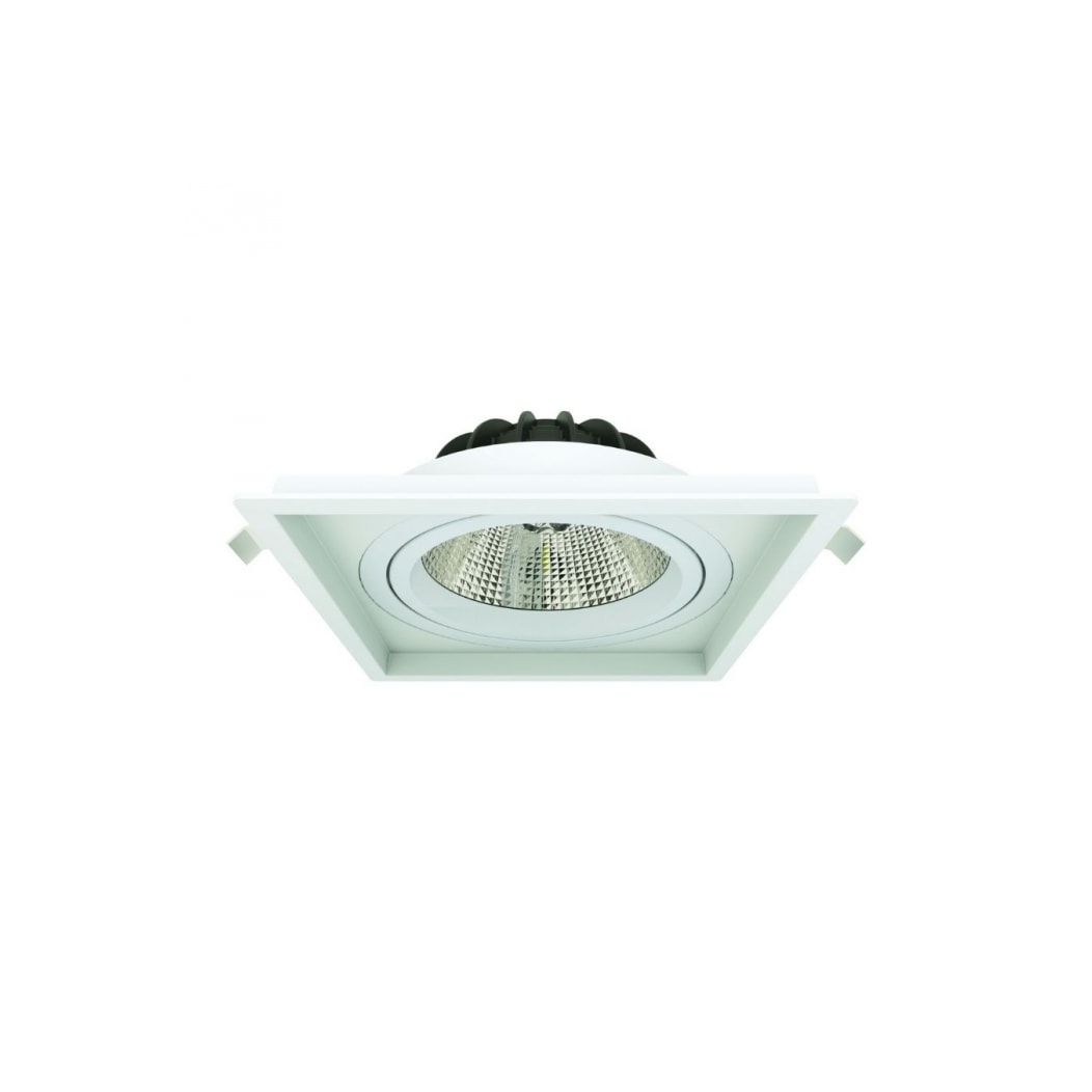 SPOT DE EMBUTIR LED QUADRADO BIVOLT 10º 20W 3000K | INTERLIGHT IL-DB07 ...