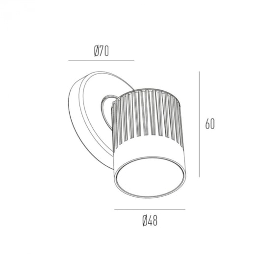 SPOT DE SOBREPOR LED MINI PERGO DE CANOPLA MARQUISE E PERGOLADO EXTERNO PRETO 6W 2700K ...