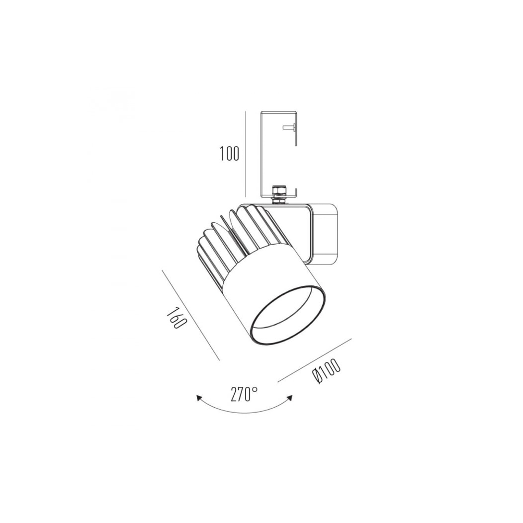 SPOT DE SOBREPOR LED SIRIUS COM GANCHO 24º 10W 3000K | INTERLIGHT AD ...