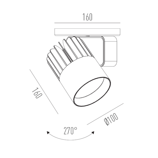 SPOT DE SOBREPOR LED SIRIUS DIMERIZÁVEL DE CANOPLA IRC>80 10W 4000K | INTERLIGHT 2712D-2-FE-N ...
