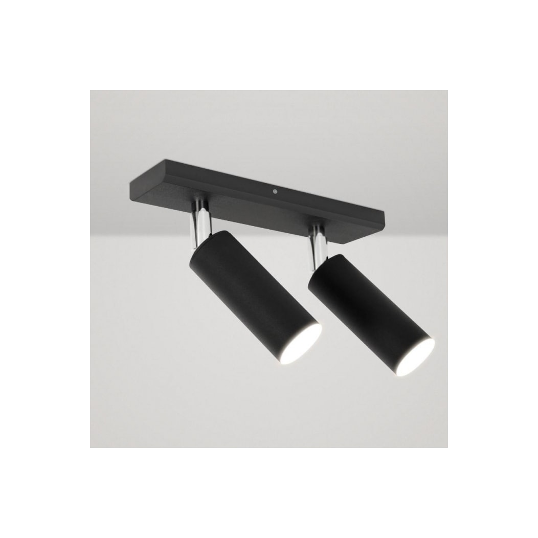 SPOT DE SOBREPOR PIPE 2 SPOTS MINI DICROICA 20X6,5CM METAL | TKS 1202 ...